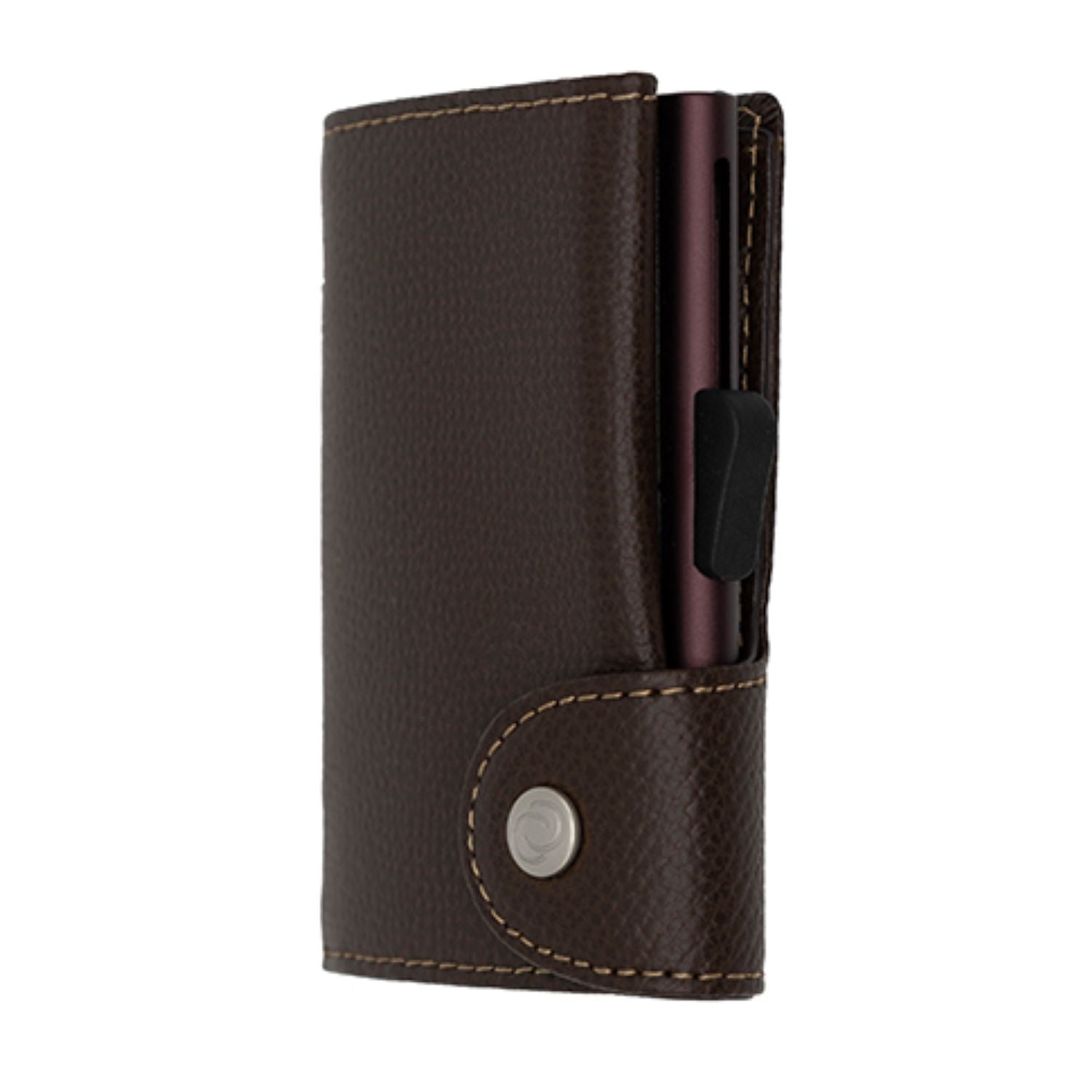 C-Secure Italian Leather Wallet With Brown Cardholder (Tabacco) – The ...
