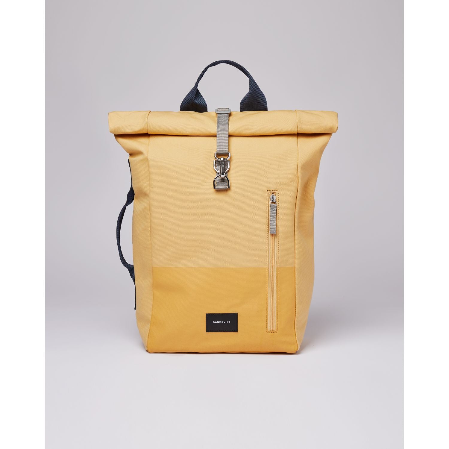 Sandqvist Dante Vegan Backpack - Yellow Leaf W/ Navy Webbing – The ...