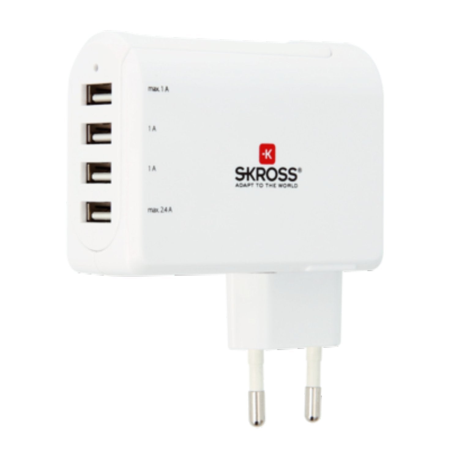 Skross EU 4 Port USB Charger - White – The Planet Traveller